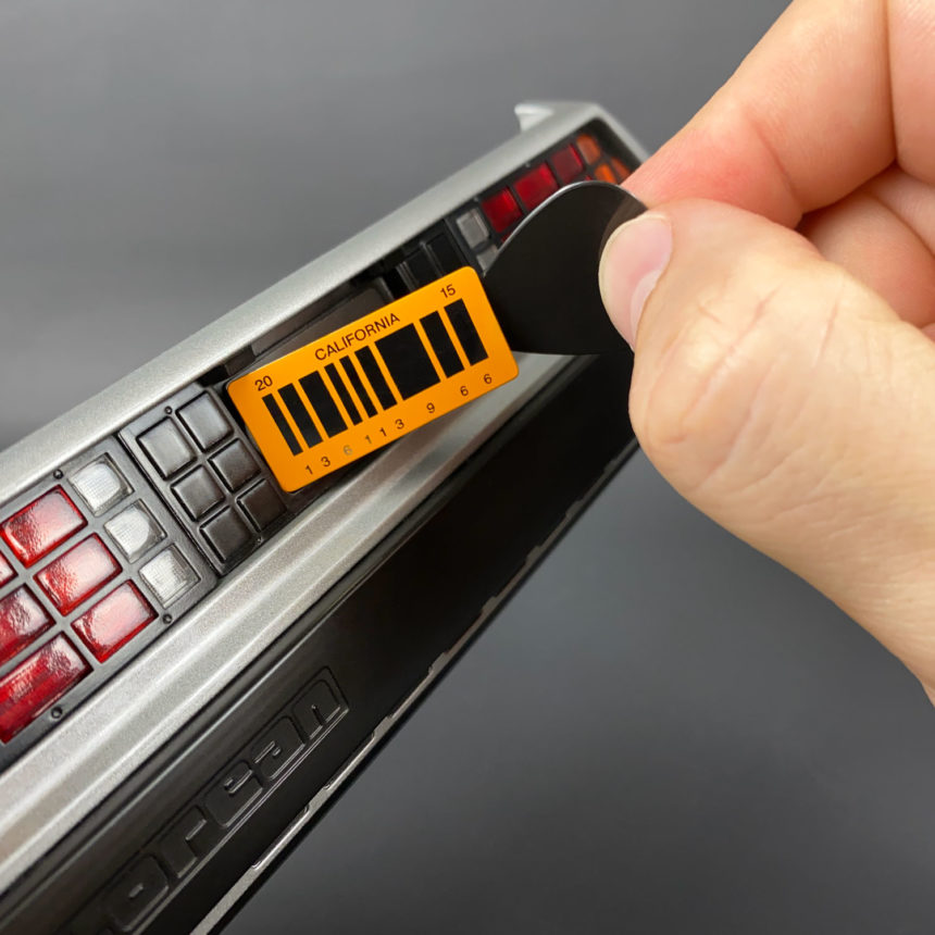 Metal Licence Plates for Fanhome DeLorean/DeAgostini DeLorean