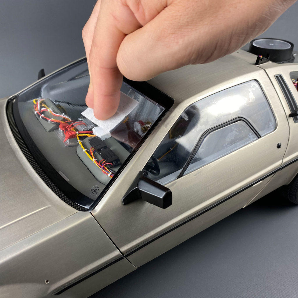 Fanhome/DeAgostini/Eaglemoss DeLorean 用モデル ウィンドウ プロテクター