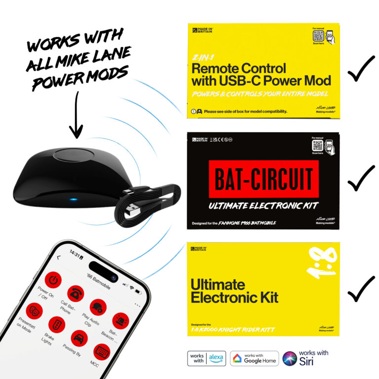 Power Mods for Partwork Models – USB-C and Remote Controlled