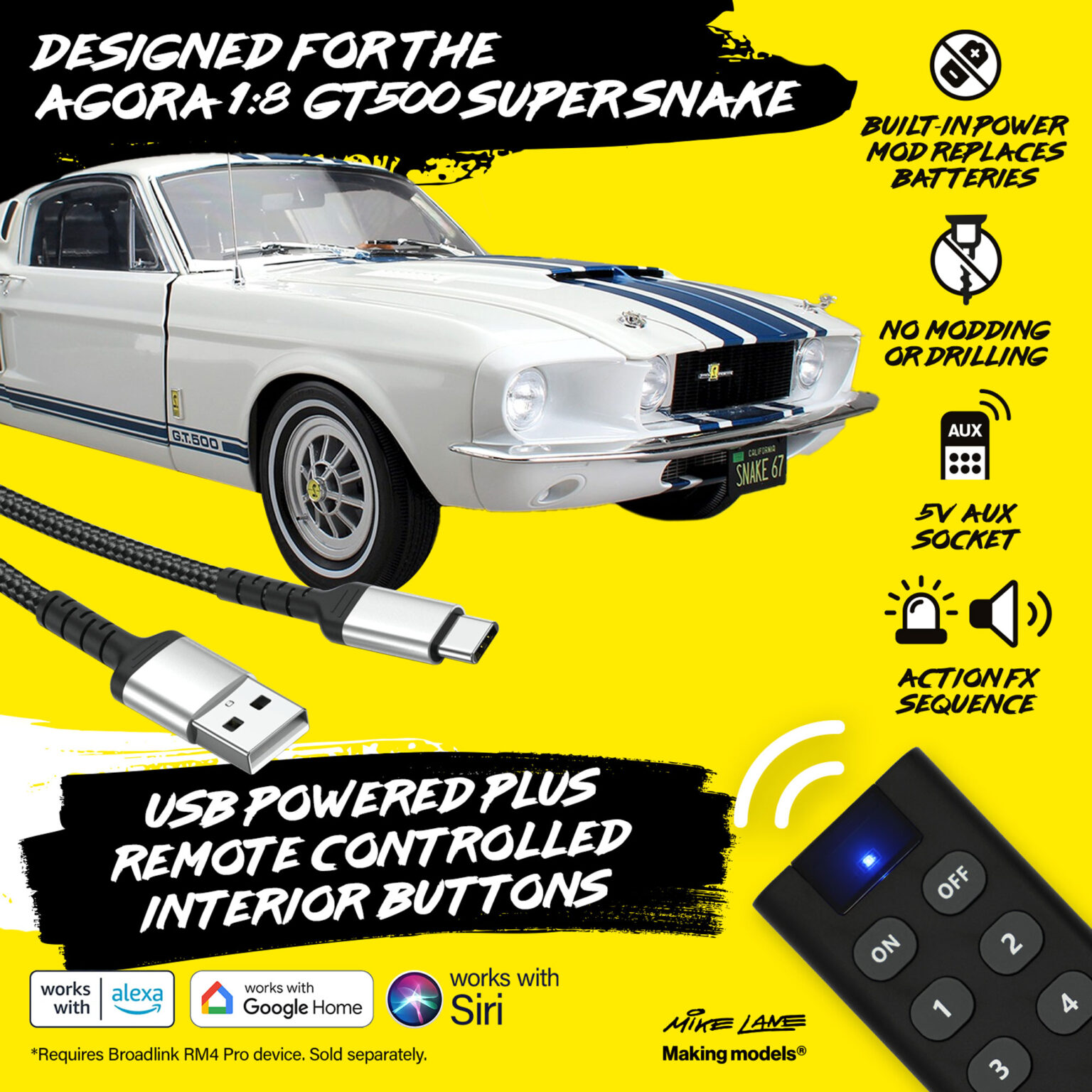 1:8 Agora Super Snake USB-C Power Mod with RF Remote Control