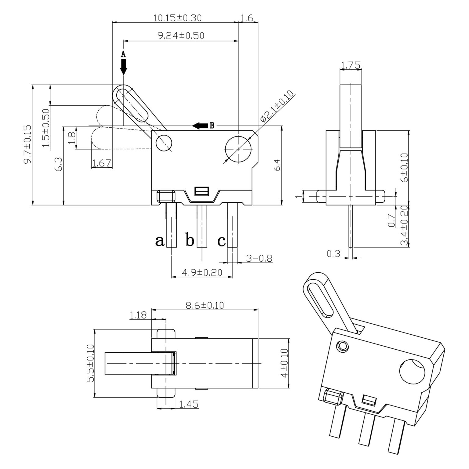 Limit Switches for Scale Models & RC | NO & NC JST 1.25mm