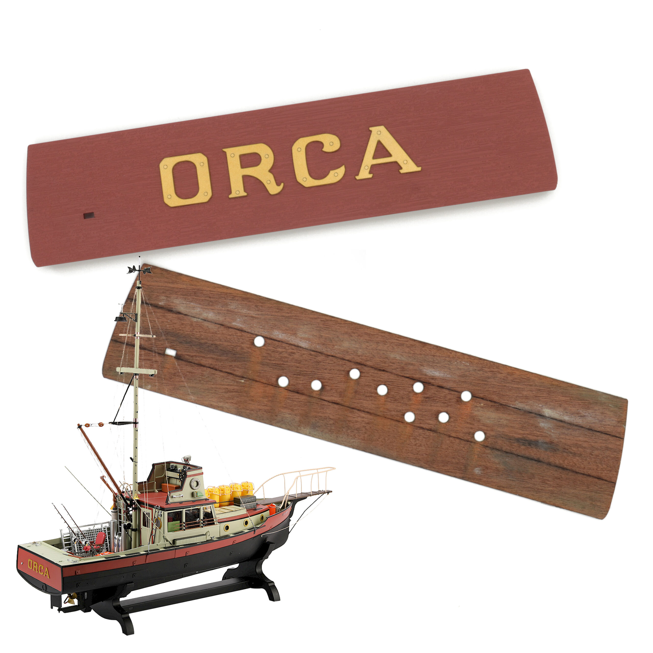 1:16 Jaws ORCA Real Wood Transom Veneer for Agora Models